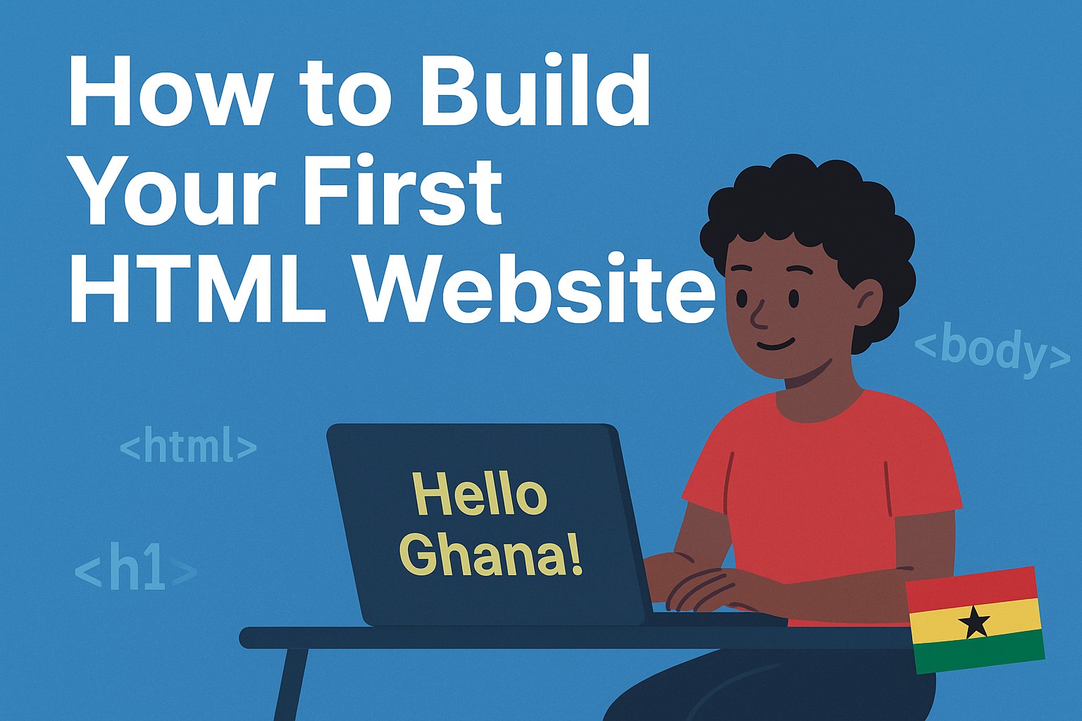 How to Build Your First HTML Website in Ghana (Beginner-Gu